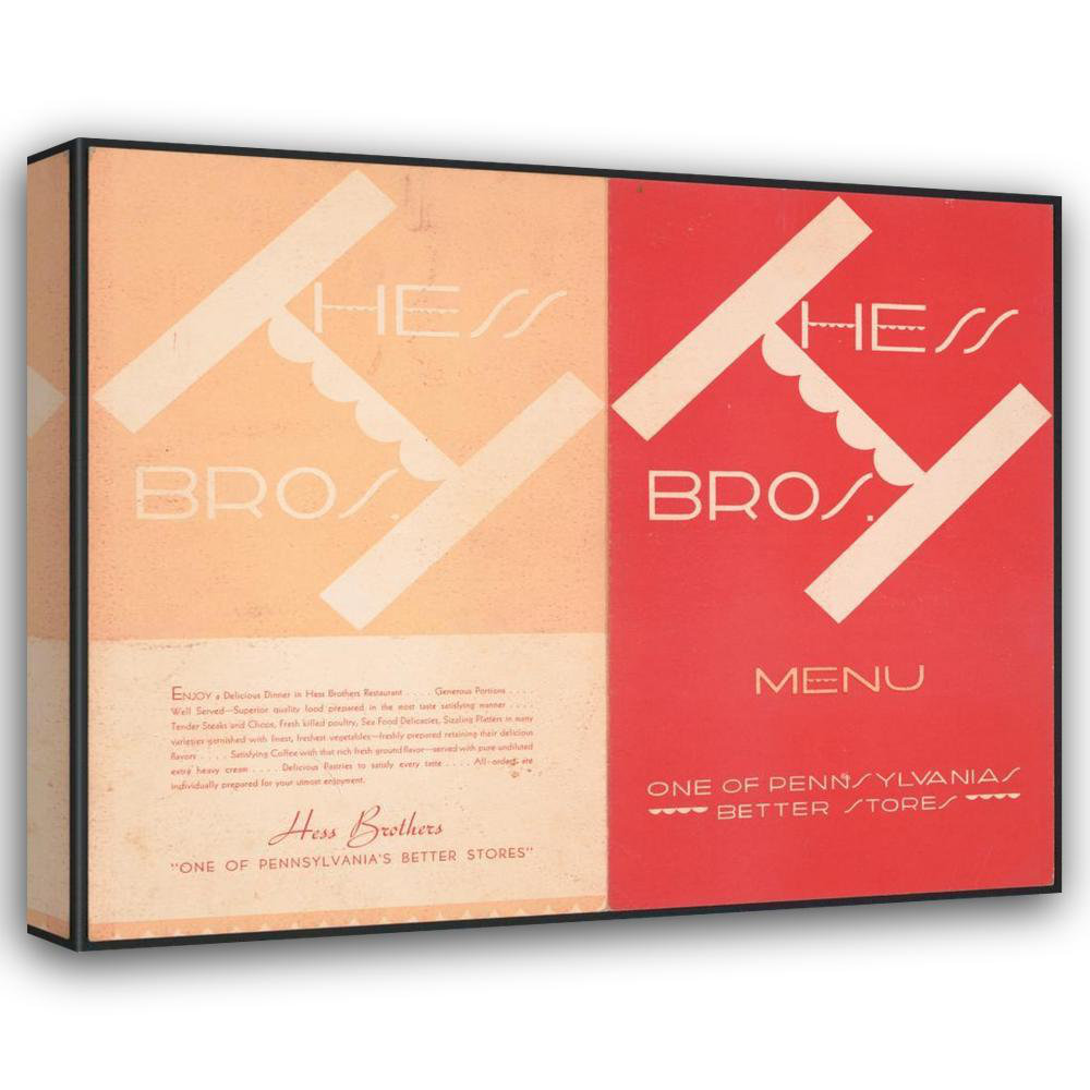 Alcott Hill® "Designs for Hess Brothers Restaurant, Allentown, Pa ...